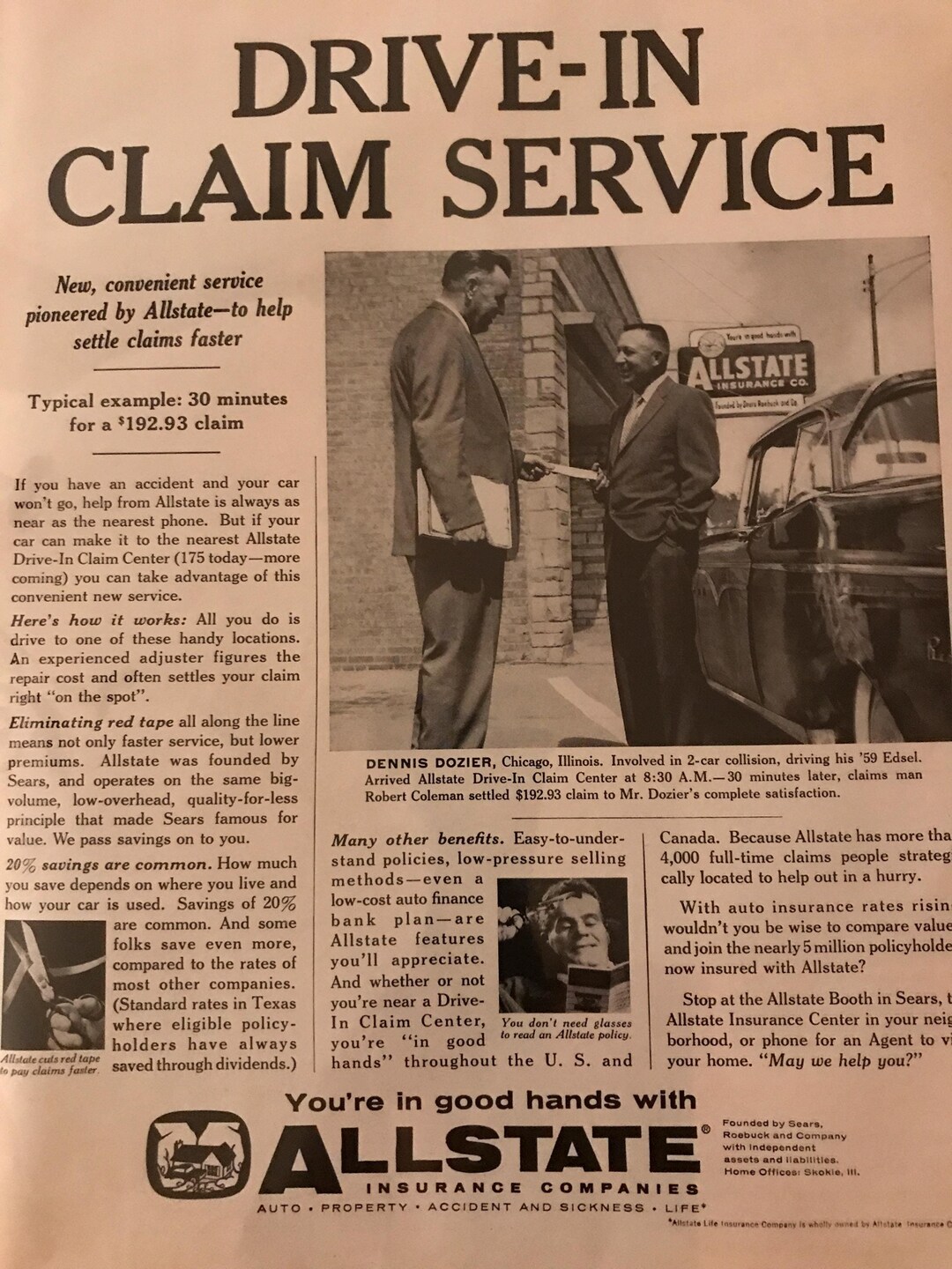 1950s Allstate Original Vintage Life Magazine Advertisement - Etsy