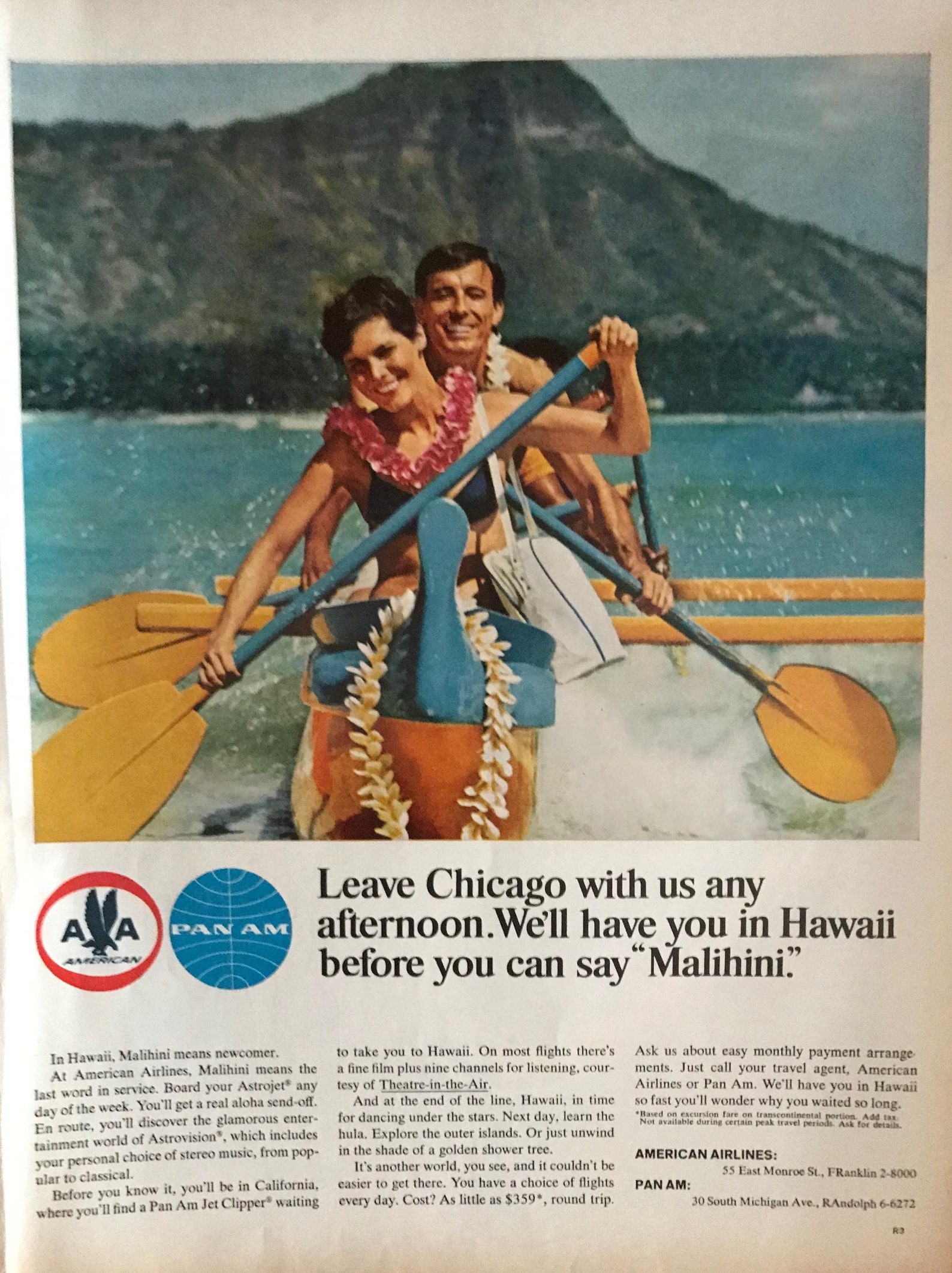 1960’s Pan Am Original Vintage Life Magazine Advertisement - Etsy