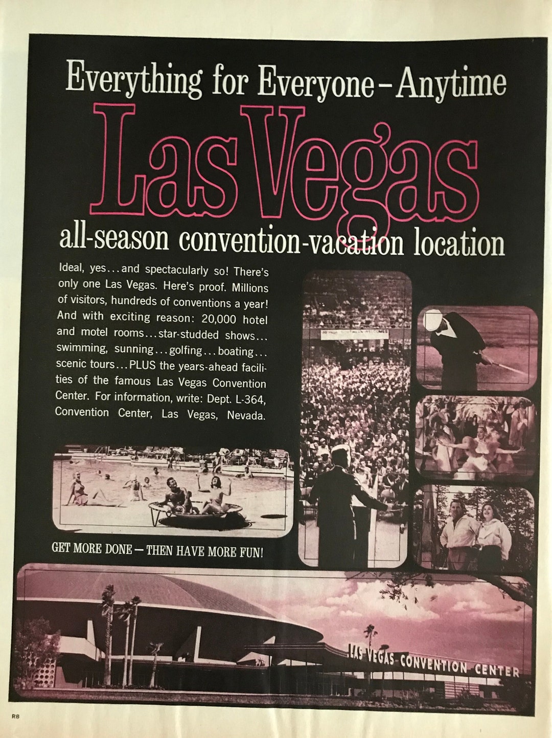 1960s Las Vegas Original Vintage Life Magazine Advertisement - Etsy