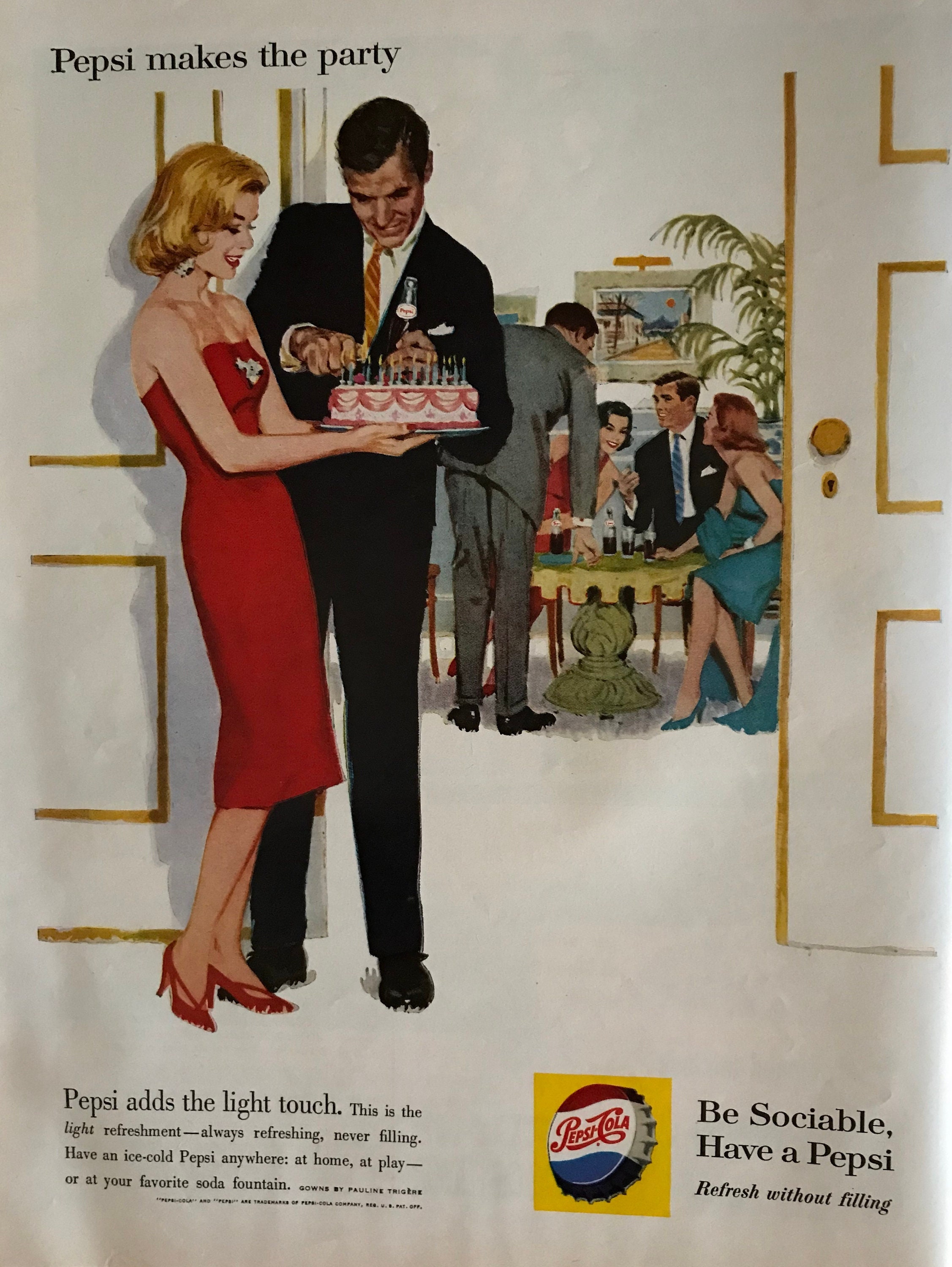 1960s Pepsi Original Vintage Life Magazine Advertisement - Etsy