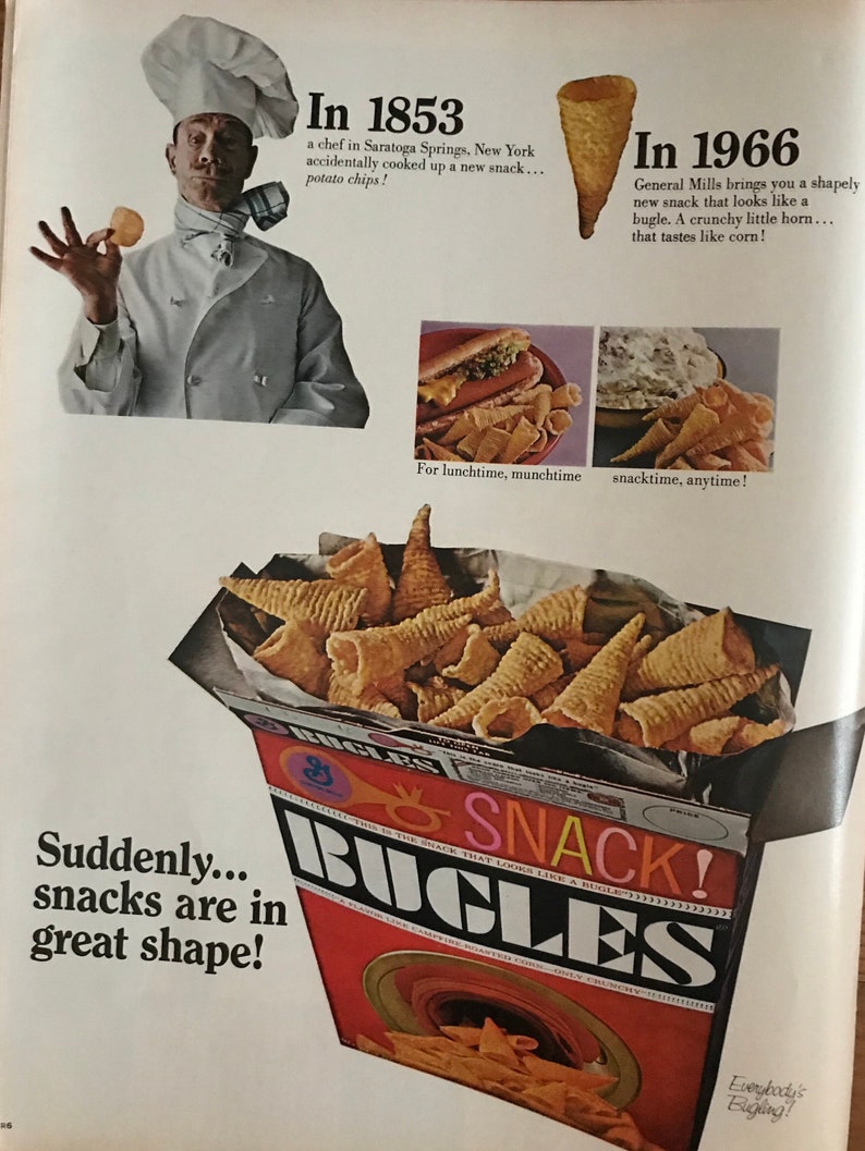 1960’s Bugles Original Vintage Life Magazine Advertisement - Etsy