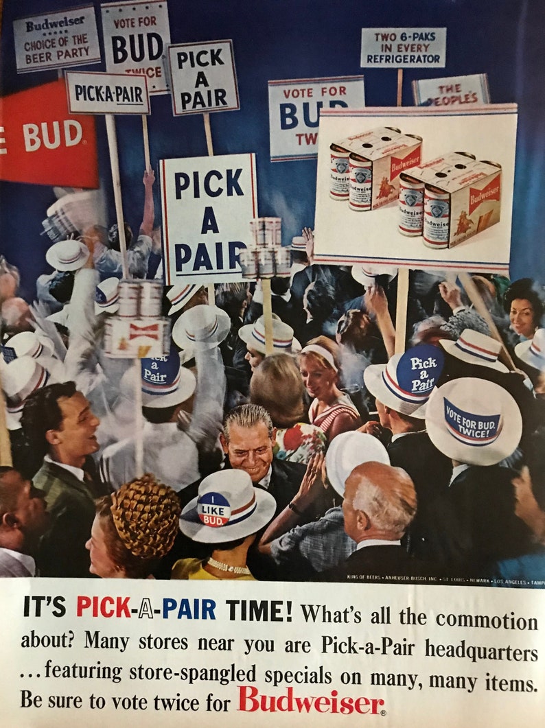 1960’s Budweiser Original Vintage Life Magazine Advertisement - Etsy