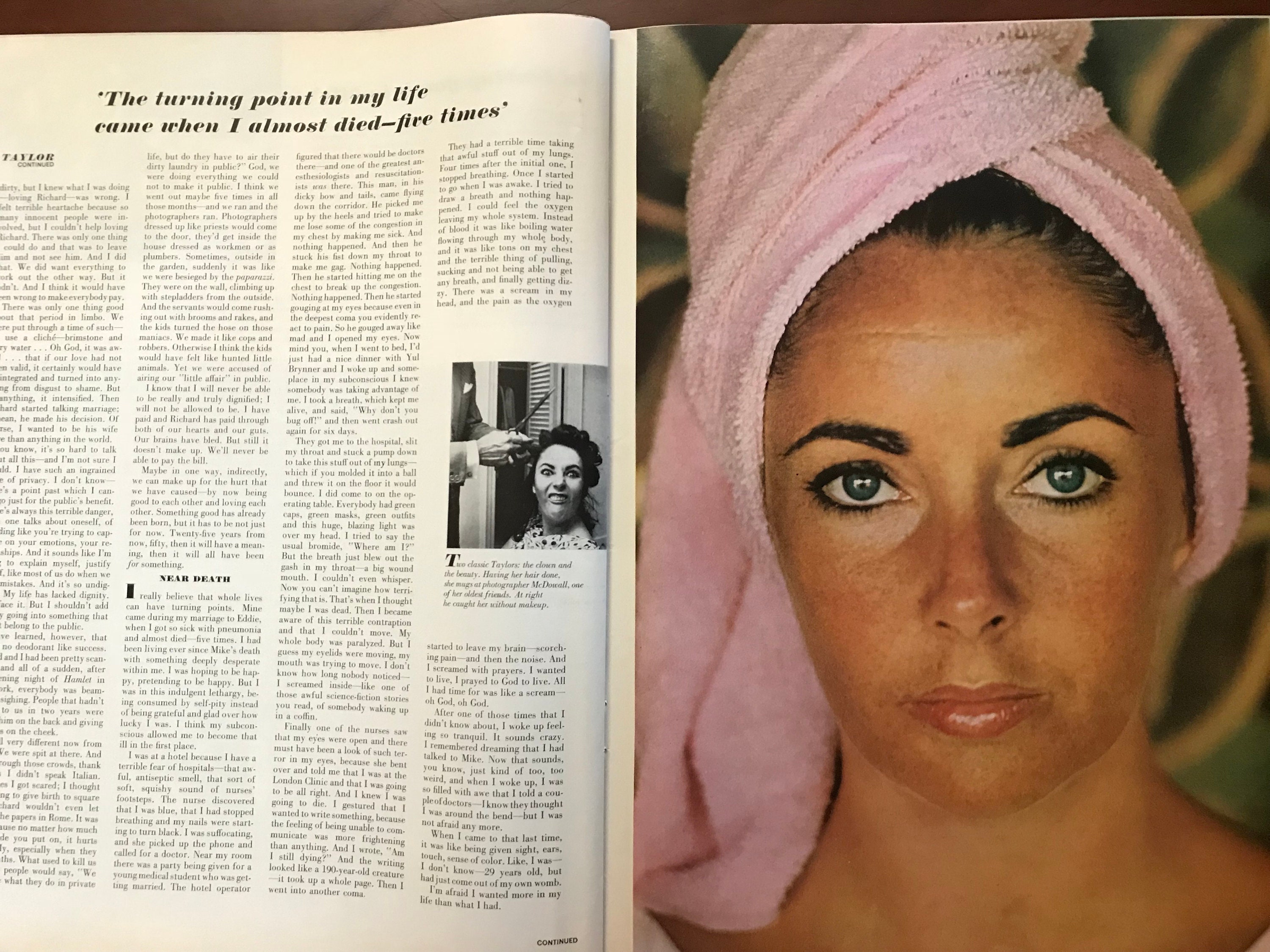 1960s Elizabeth Taylor Original Vintage Life Magazine Feature - Etsy