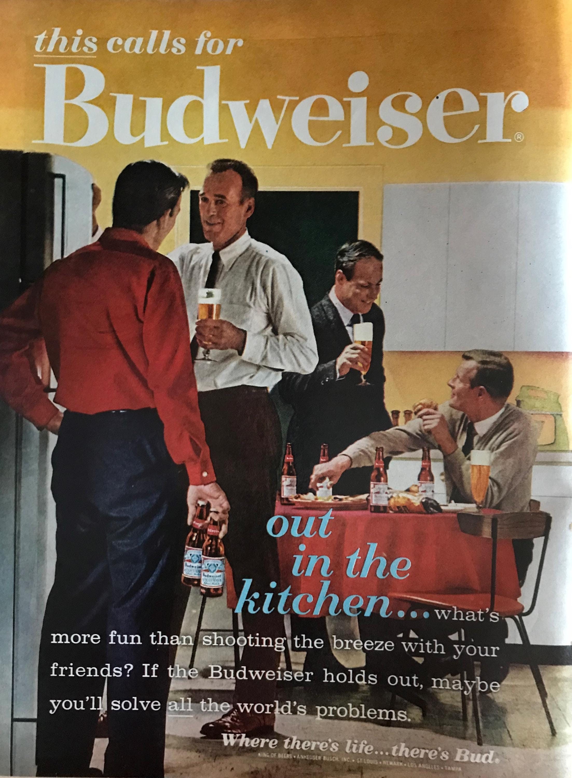 1960’s Budweiser Original Vintage Life Magazine Advertisement - Etsy