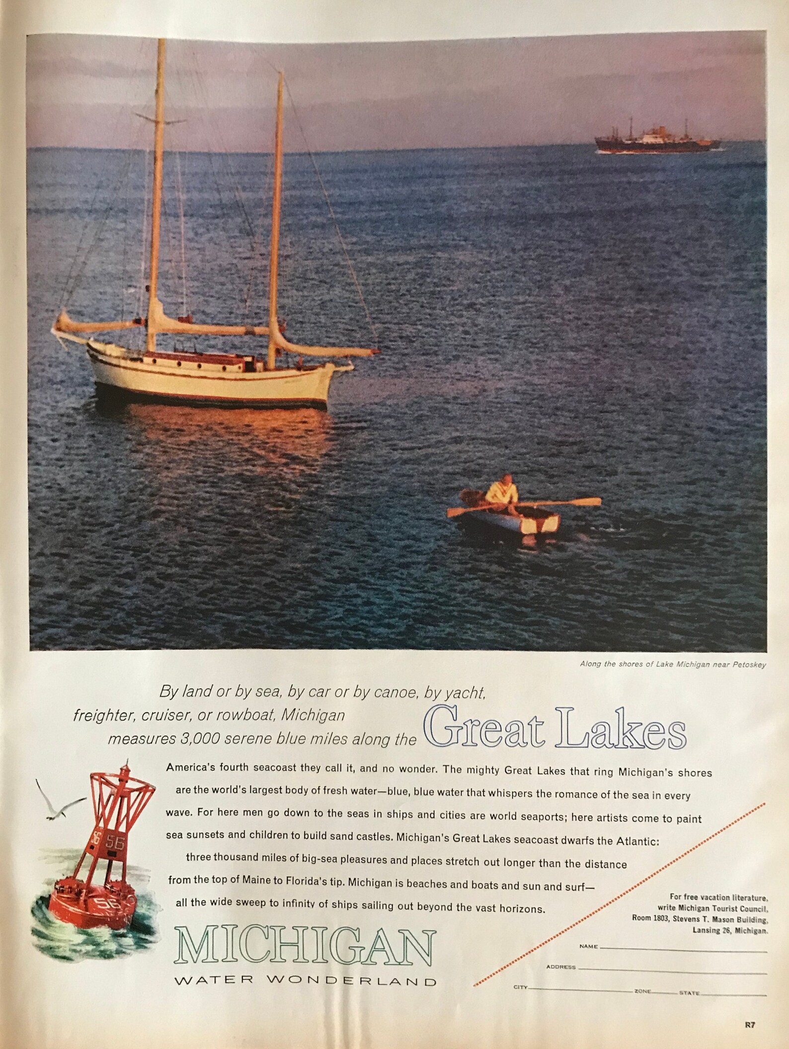 1960’s Michigan Original Vintage Life Magazine Advertisement - Etsy