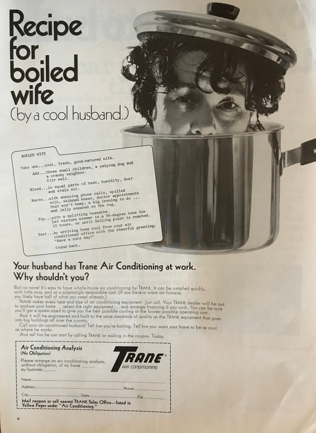 1960s Trane Original Vintage Life Magazine Advertisement - Etsy