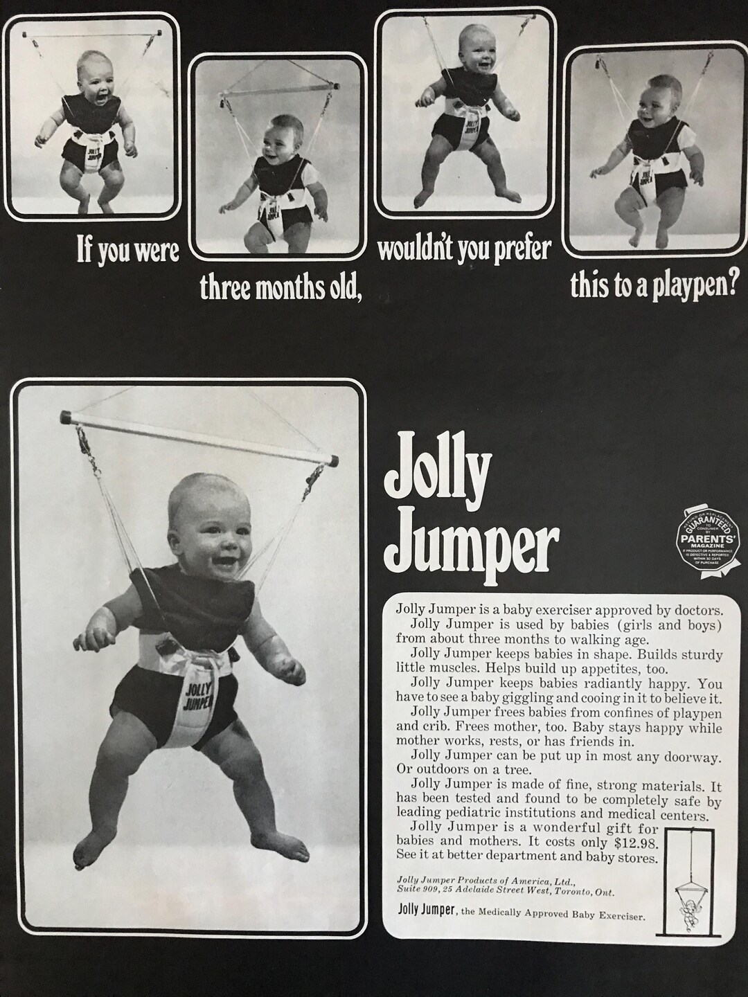 1960’s Jolly Jumper Original Vintage Life Magazine Advertisement - Etsy