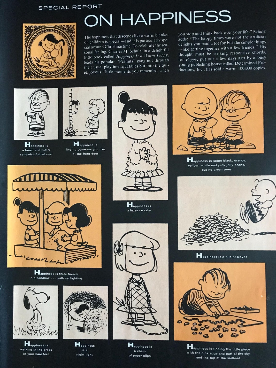1960s on Happiness peanuts Original Vintage Life Magazine Advertisement ...