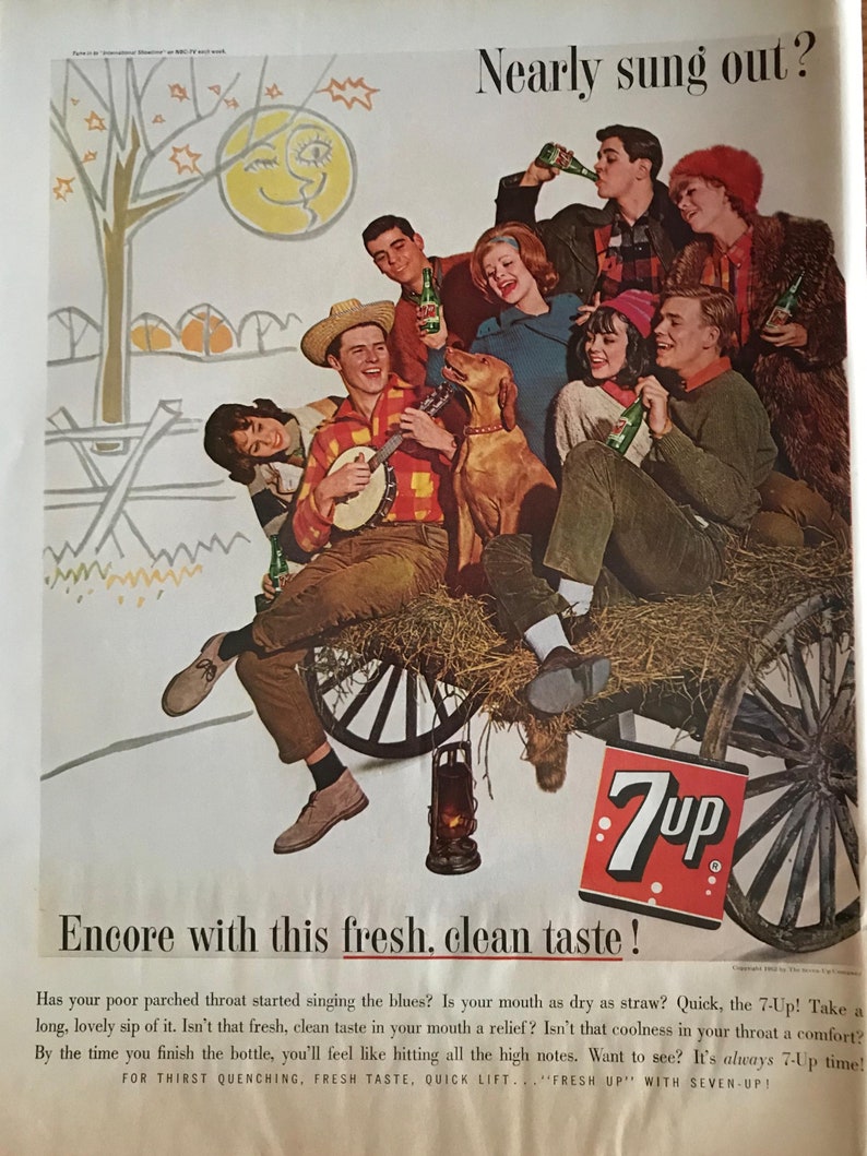 1960’s 7up Original Vintage Life Magazine Advertisement - Etsy