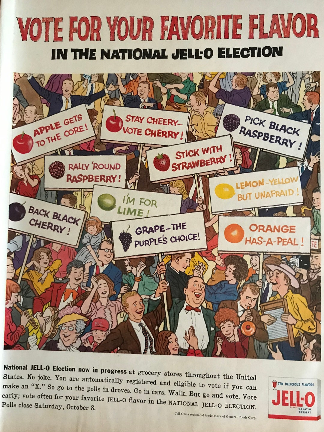 1960’s Jello Original Vintage Life Magazine Advertisement - Etsy
