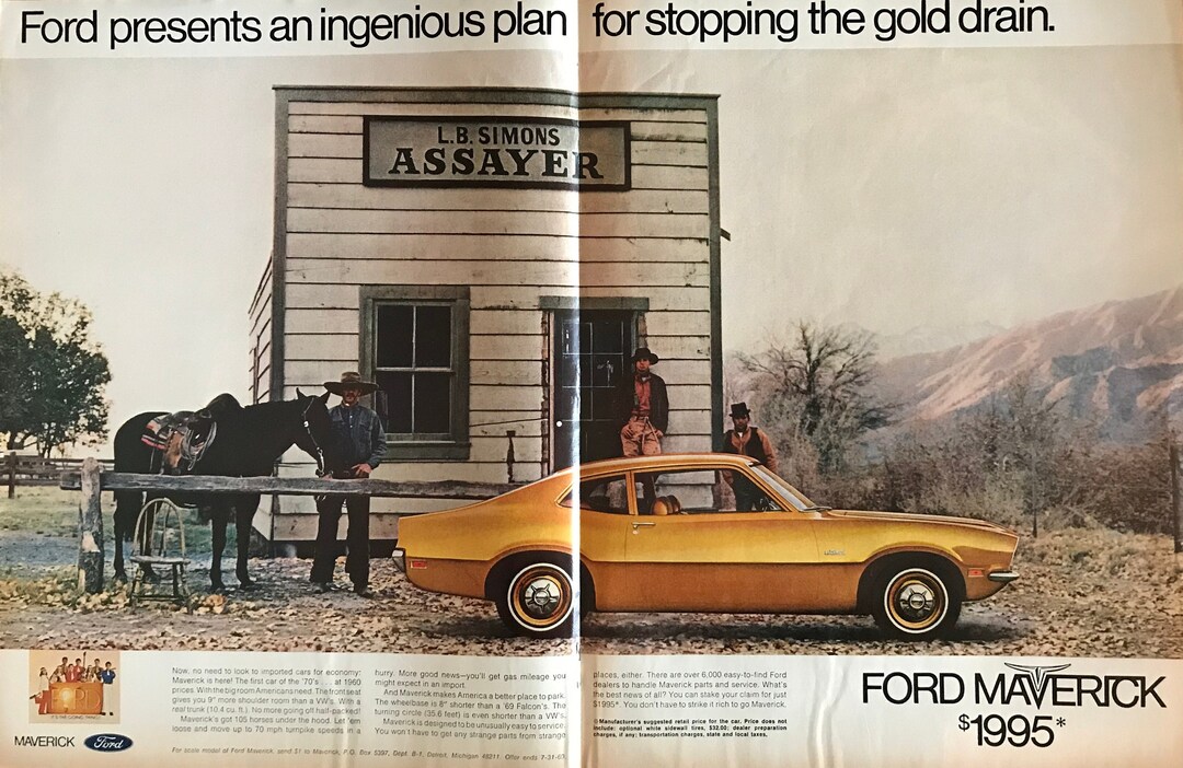 1960’s Ford Maverick Original Vintage Life Magazine Advertisement - Etsy