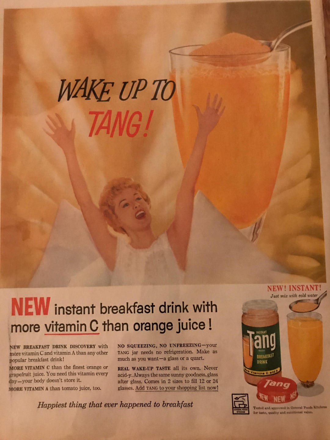 1950’s Tang Original Vintage Life Magazine Advertisement - Etsy
