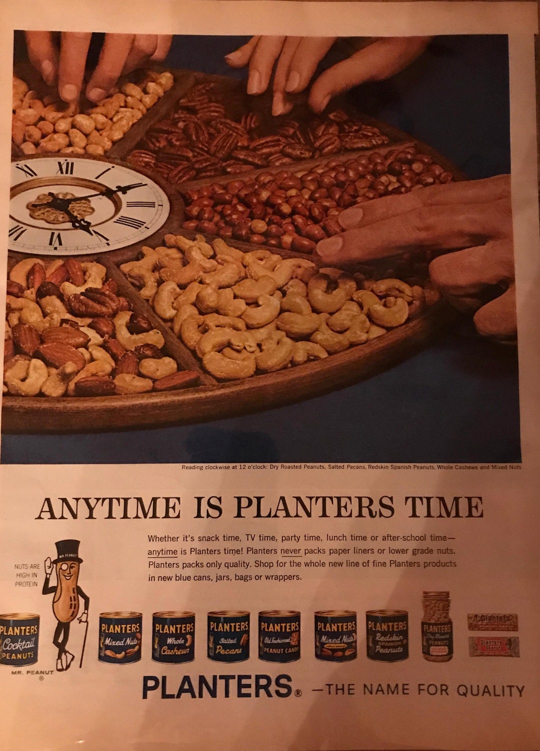 1960’s Planters Original Vintage Life Magazine Advertisement - Etsy