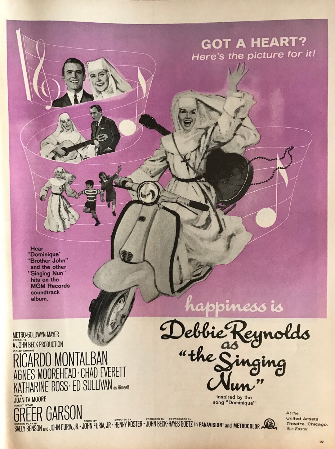 1960’s the Singing Nun Original Vintage Life Magazine Advertisement - Etsy