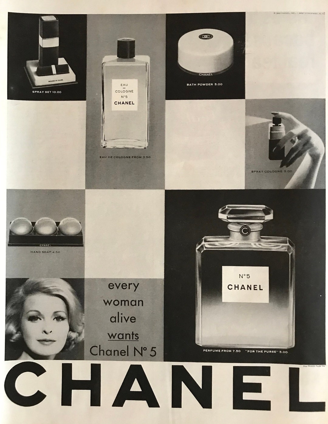 1960’s Chanel Original Vintage Life Magazine Advertisement - Etsy