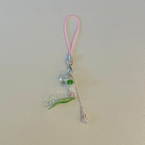 Pink Flower Phone Charm Beaded Lotus Flower Phone Strap Fairycore ...