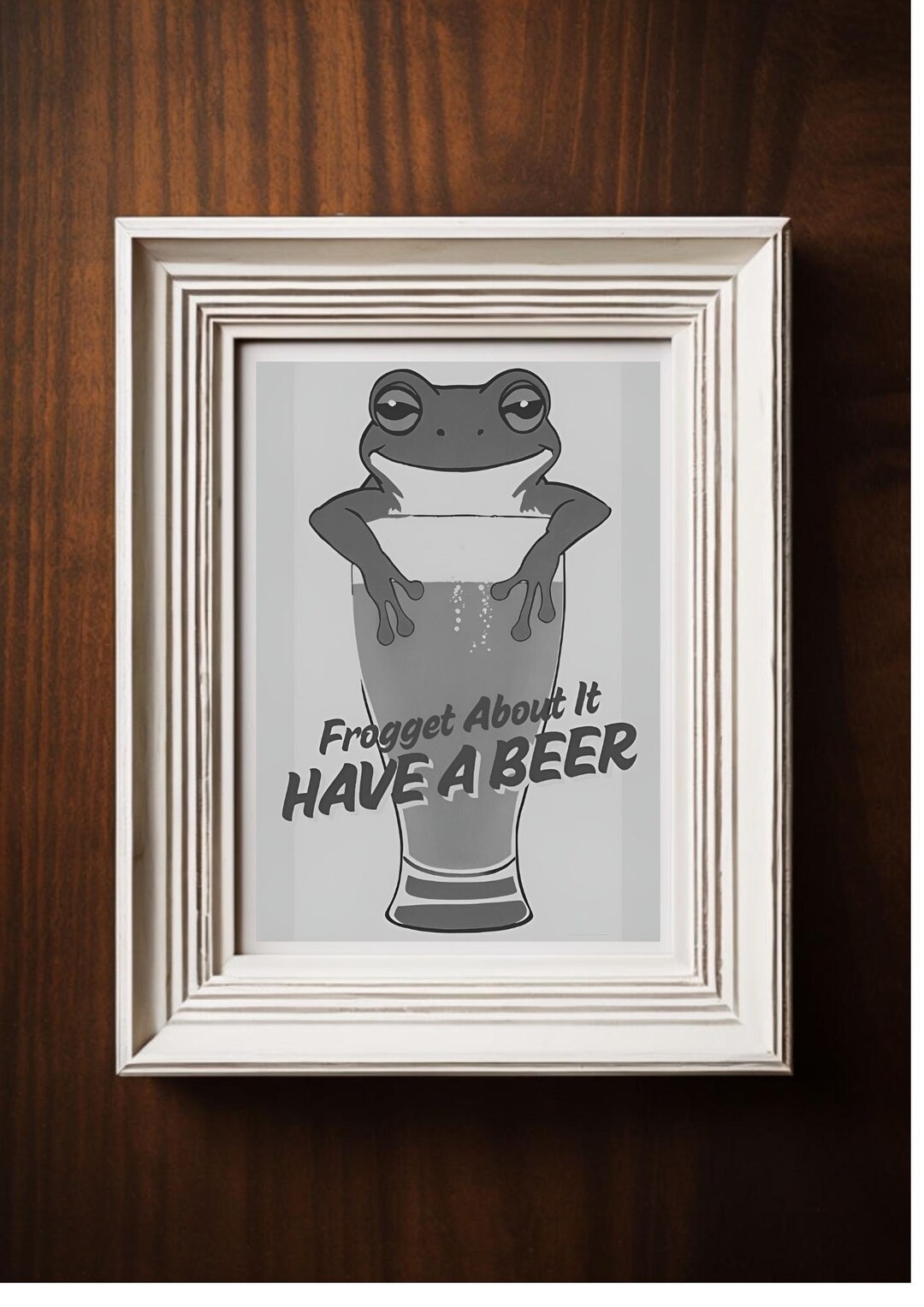 Frogget About It, Have a Beer | Black and White - Etsy