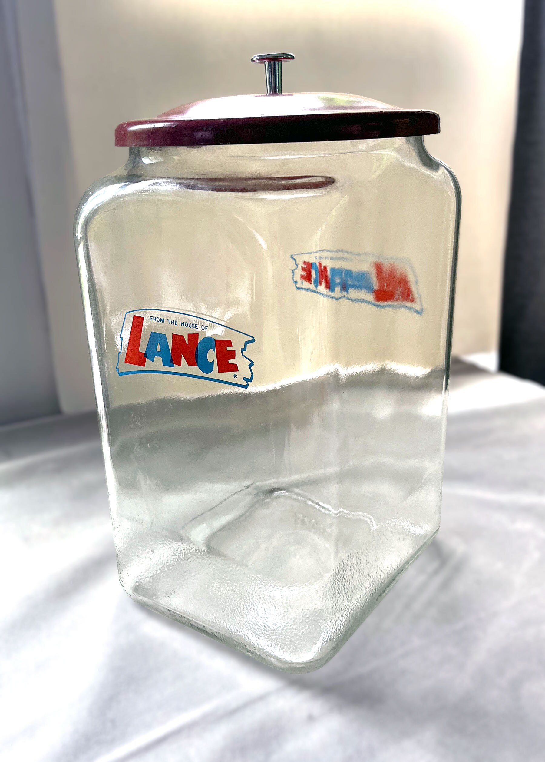 Vintage Lance Cracker Store Display Glass Counter Canister Jar in ...