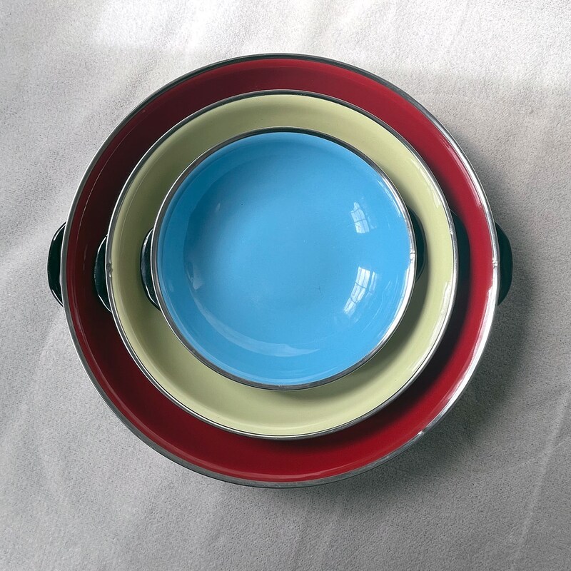 Yellow Enamel Pan - Etsy