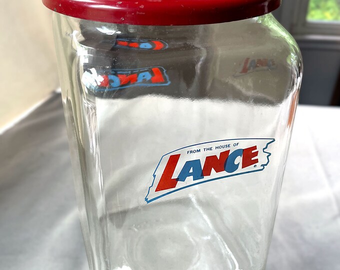 Vintage Lance Cracker Store Display Glass Counter Canister Jar in ...