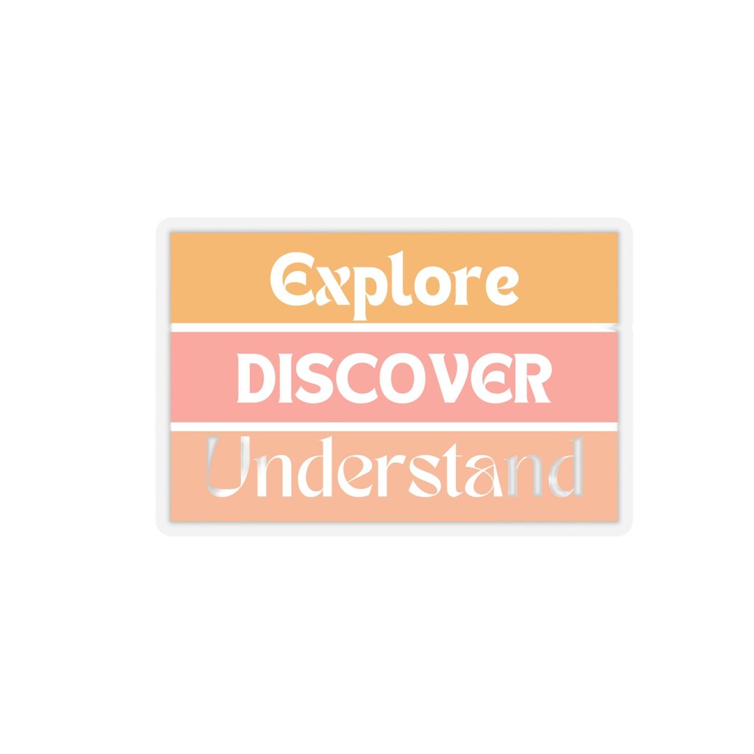 Explore Discover Understand Sticker Vibrant Decal for - Etsy