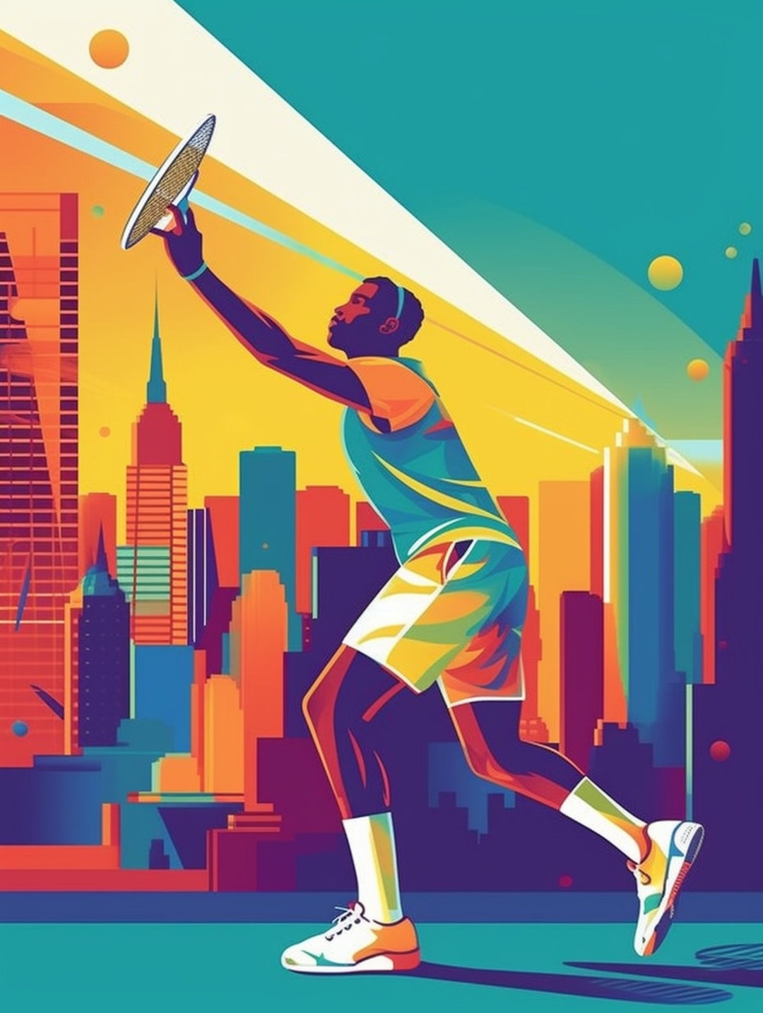 Tennis Players US Open, Tennis, Tennis Gift, Tennis Art, Vintage Tennis ...