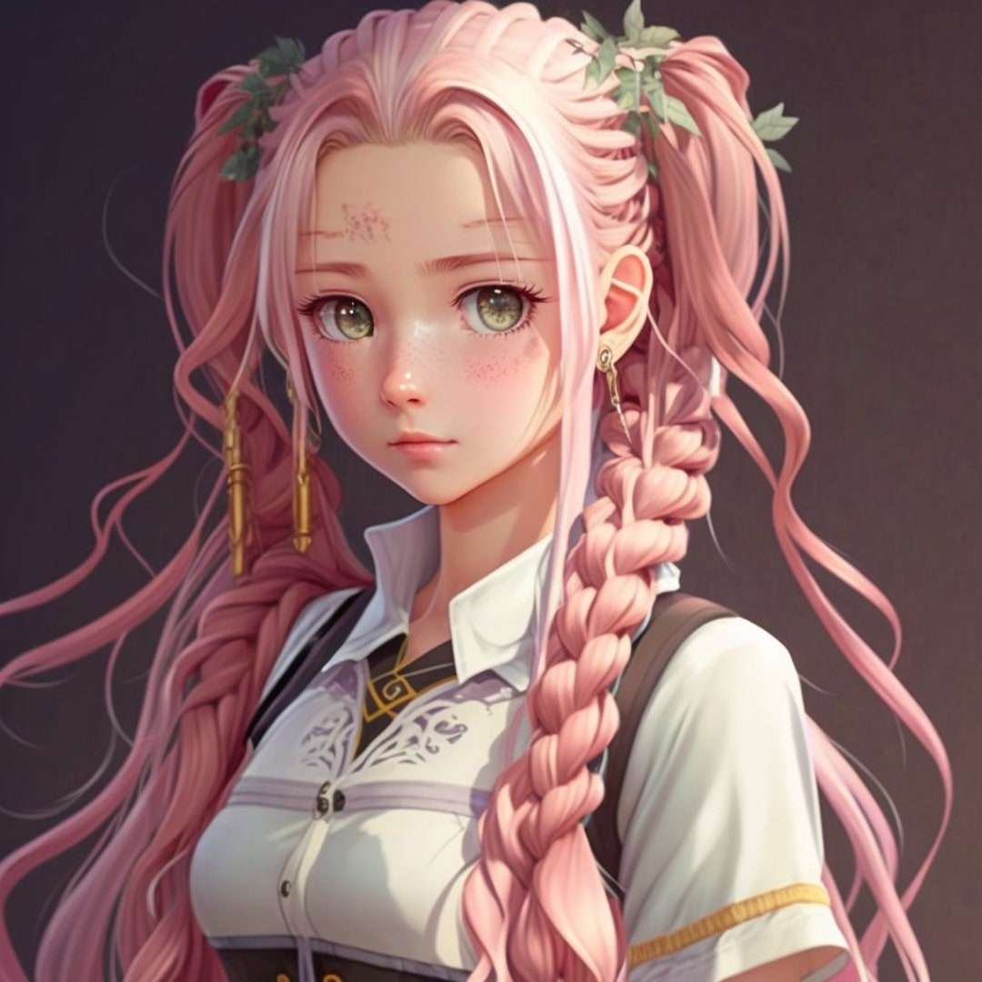 Beautiful Anime Girl Digital File, Anime Girl Design, Anime Art, Anime ...