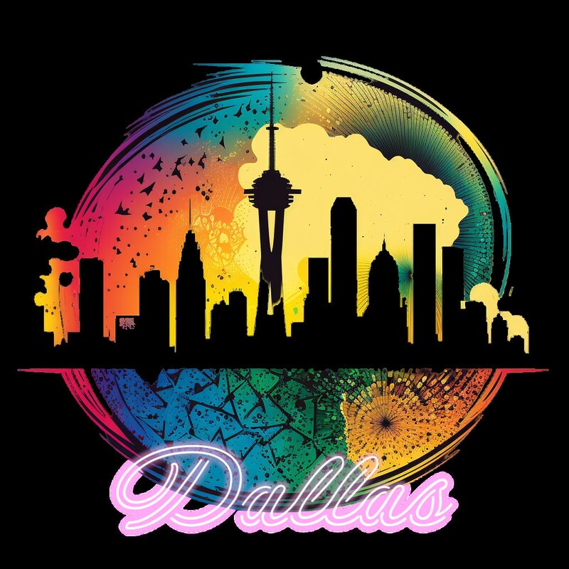 Dallas Skyline Png - Etsy