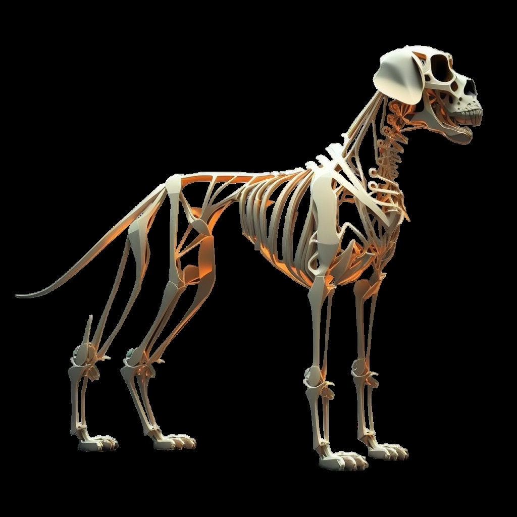 Halloween Dog Skeleton, Digital File Halloween Art, Halloween Design ...