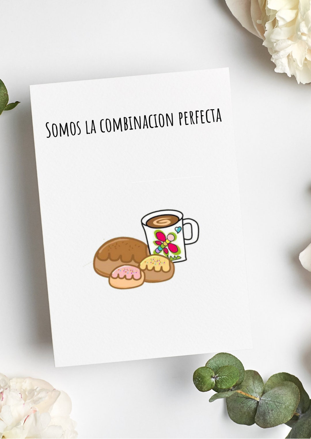 Spanish Birthday Card | Tarjeta De Cumpleaños | Cute Cafe Y Pan Dulce ...