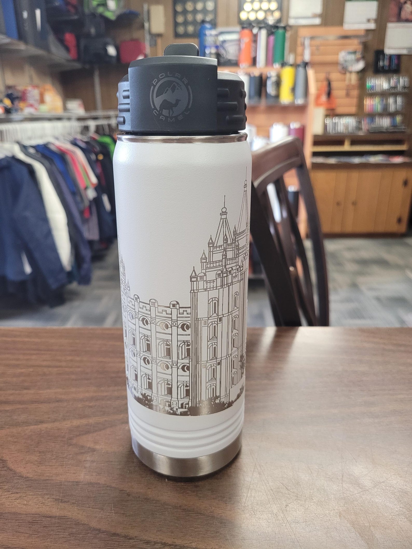 20oz Custom LDS Temples Laser Engraved Insulated Water Bottle, Mormon ...