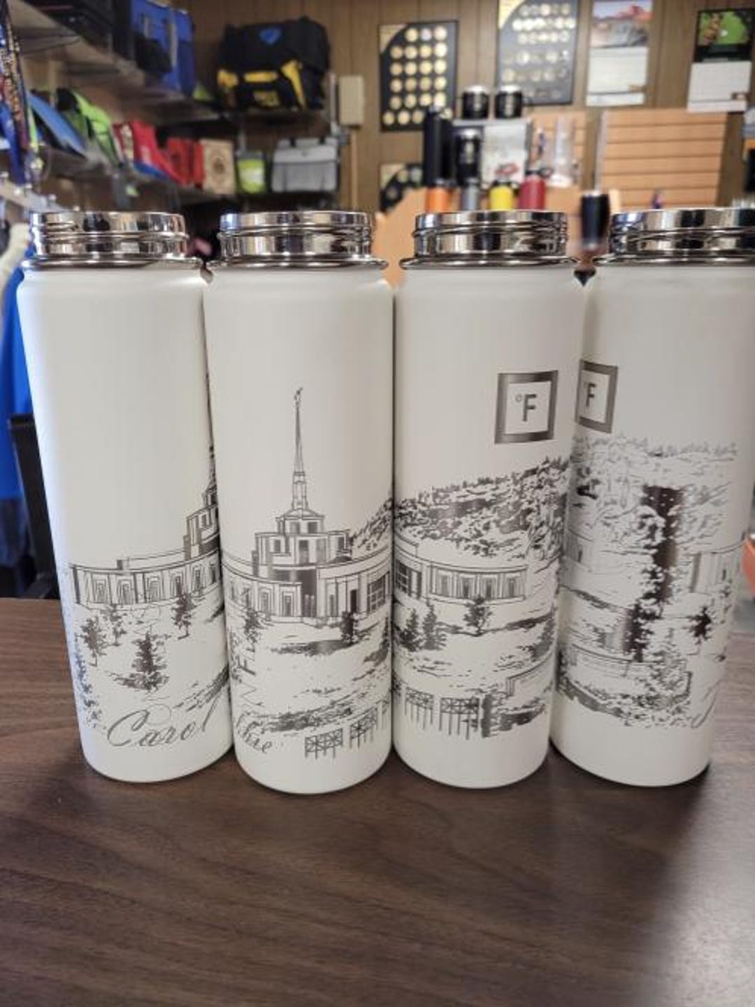 Custom LDS Temple Laser Engraved Insulated 20oz Water Bottle, Mormon ...