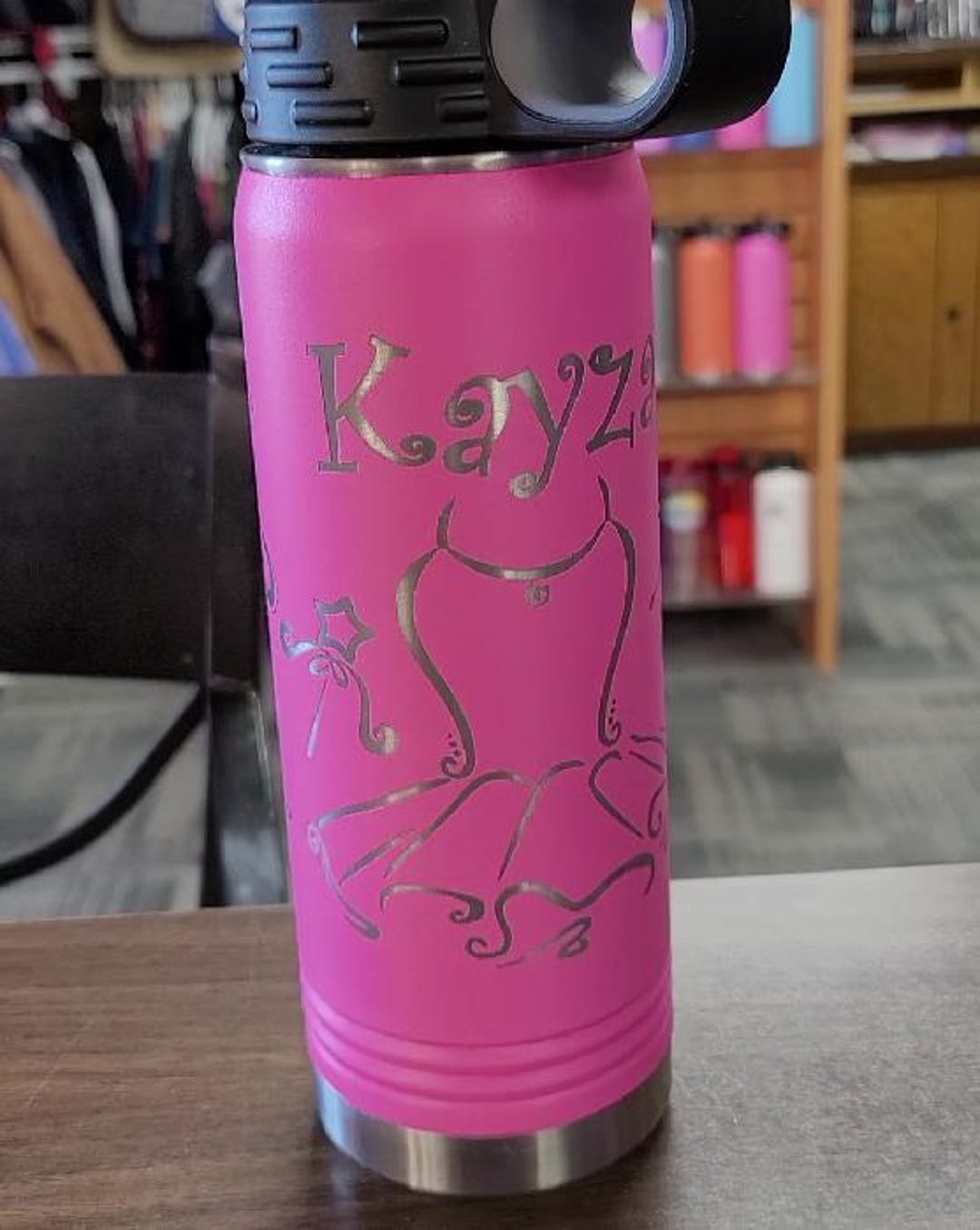 20oz Personalized Ballet Dance Water Bottle, Dance Bottle, 2nd and 3rd ...