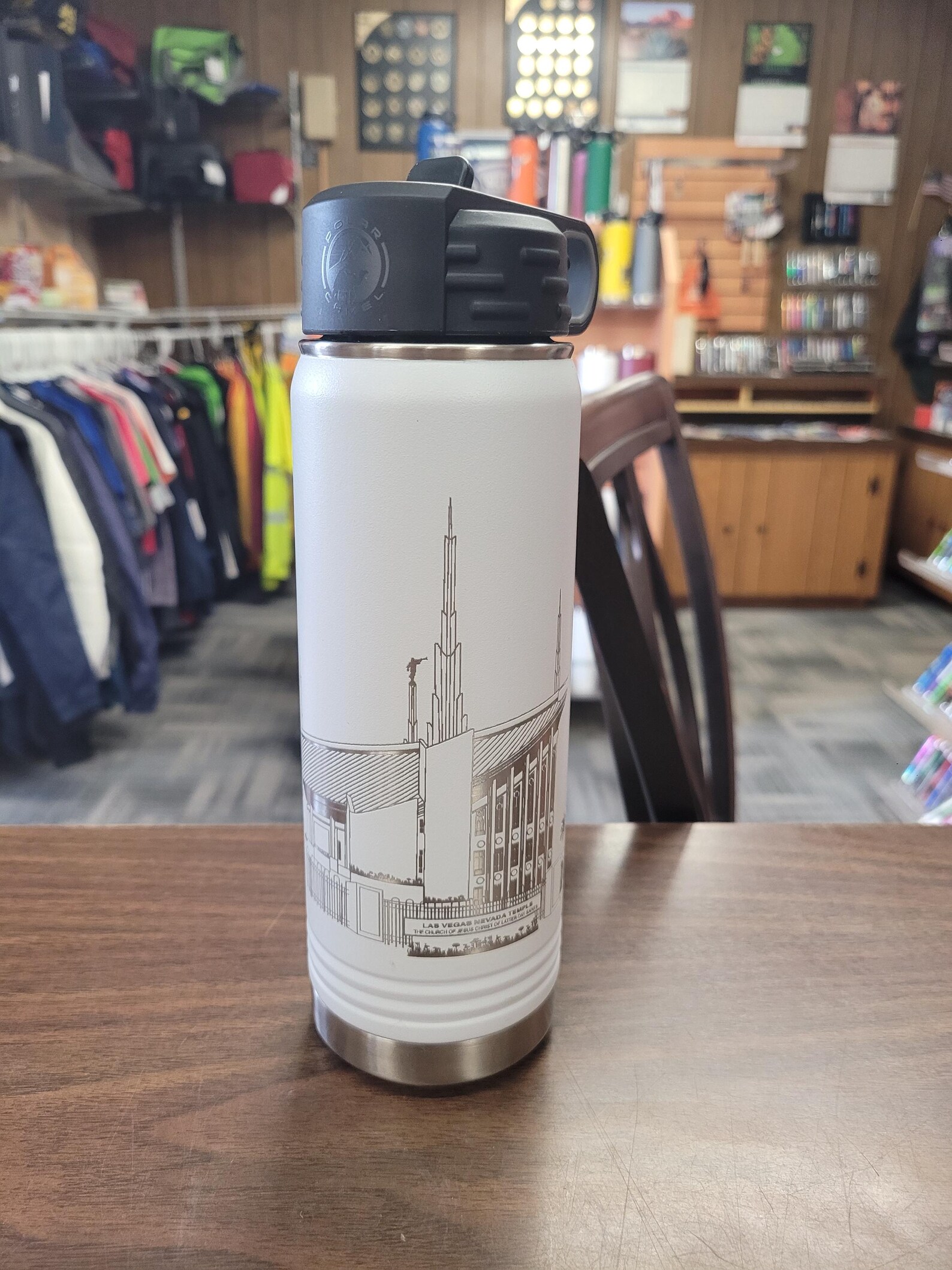 20oz Custom LDS Temples Laser Engraved Insulated Water Bottle, Mormon ...
