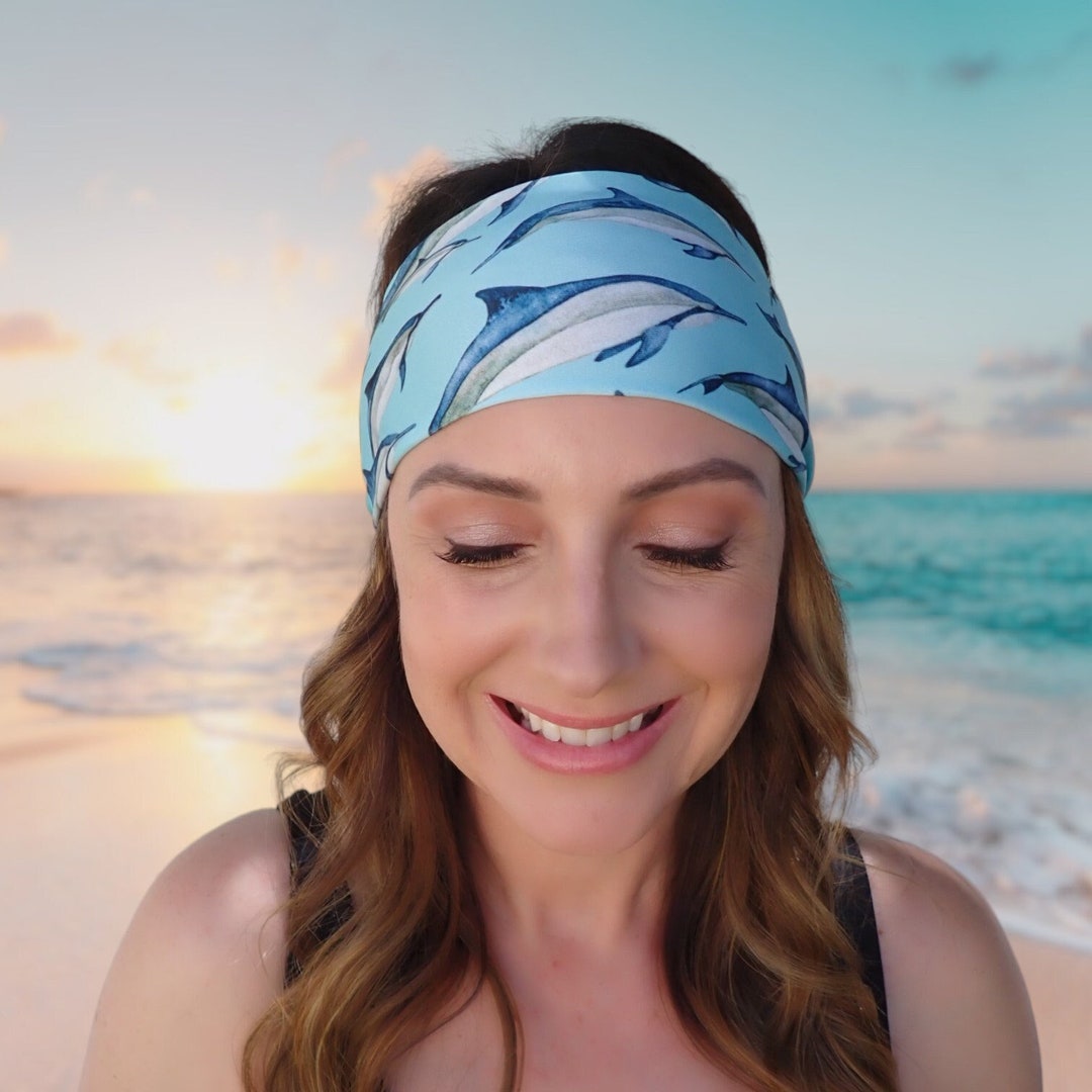 Dive Headband Spinner Dolphins Nonslip Stretchy Swim Headband - Etsy