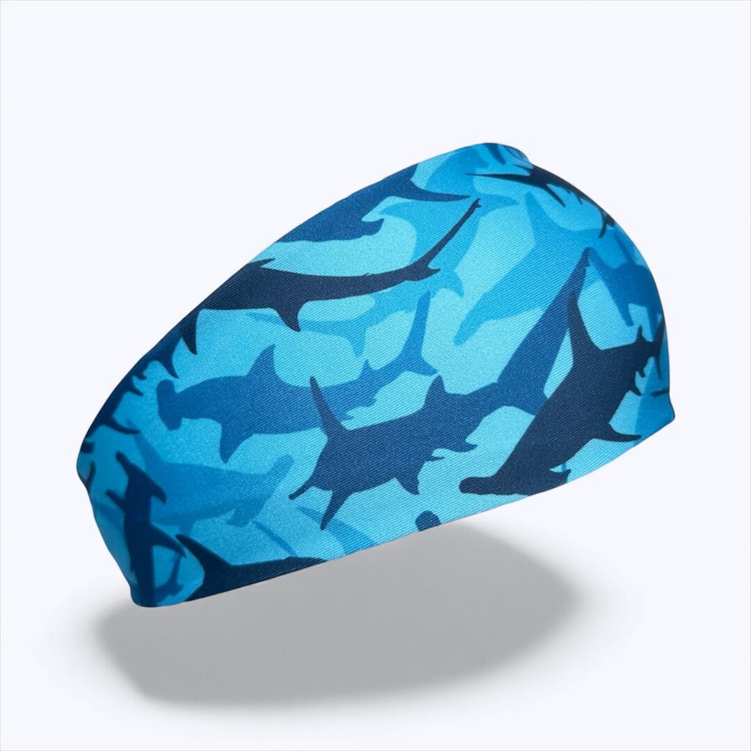 Hammerhead Shark Diving Headband | Non-slip + Fade Resistant + Sun ...