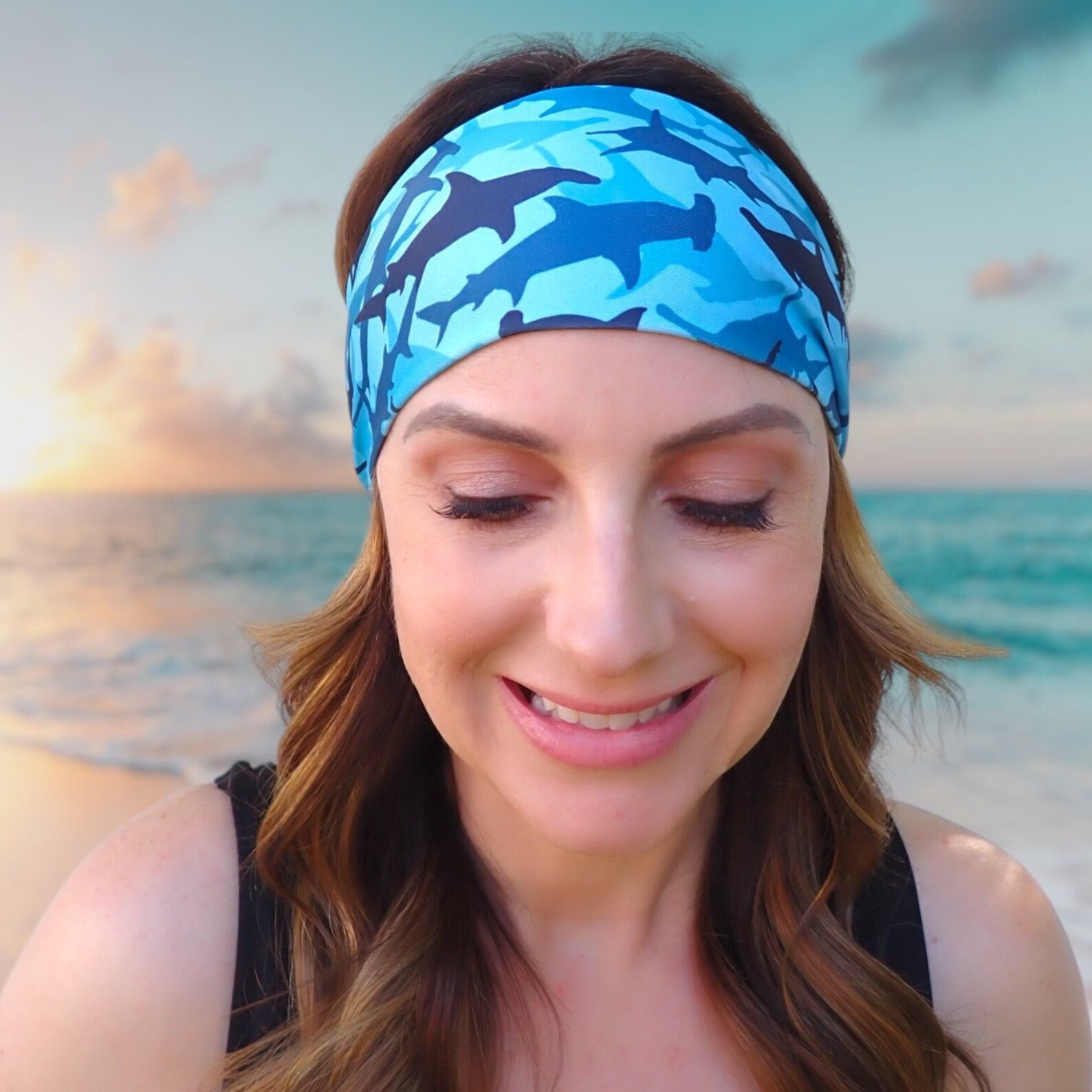 Dive Headband Hammerhead Sharks Nonslip Headband Stretchy Beach ...