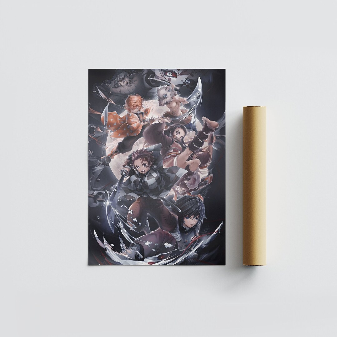 Demon Anime Poster Gift Anime Wall Art for Kids Room Decor Gift for Him ...