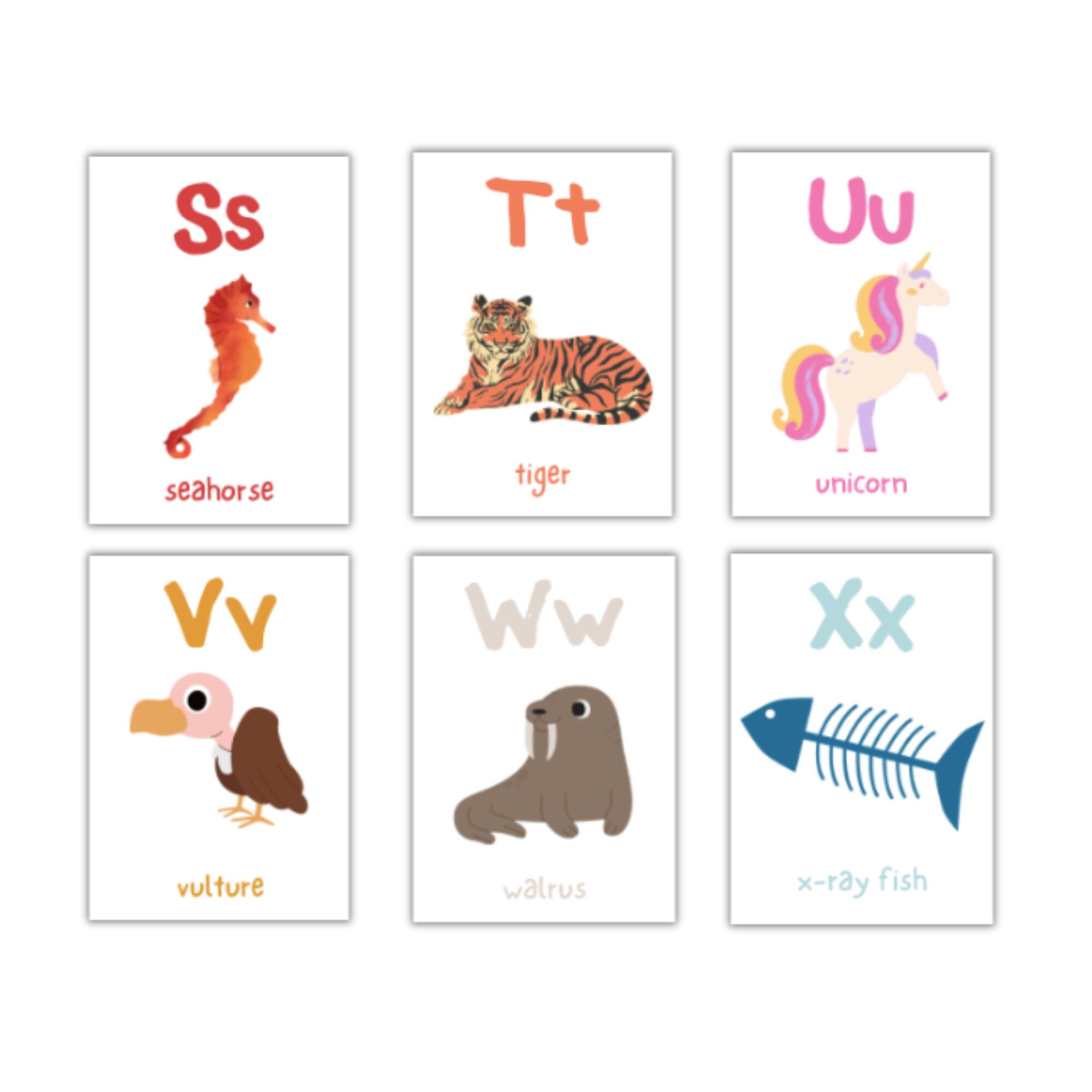 Printable Animal Alphabet Flashcards, Digital Download Flashcards ...