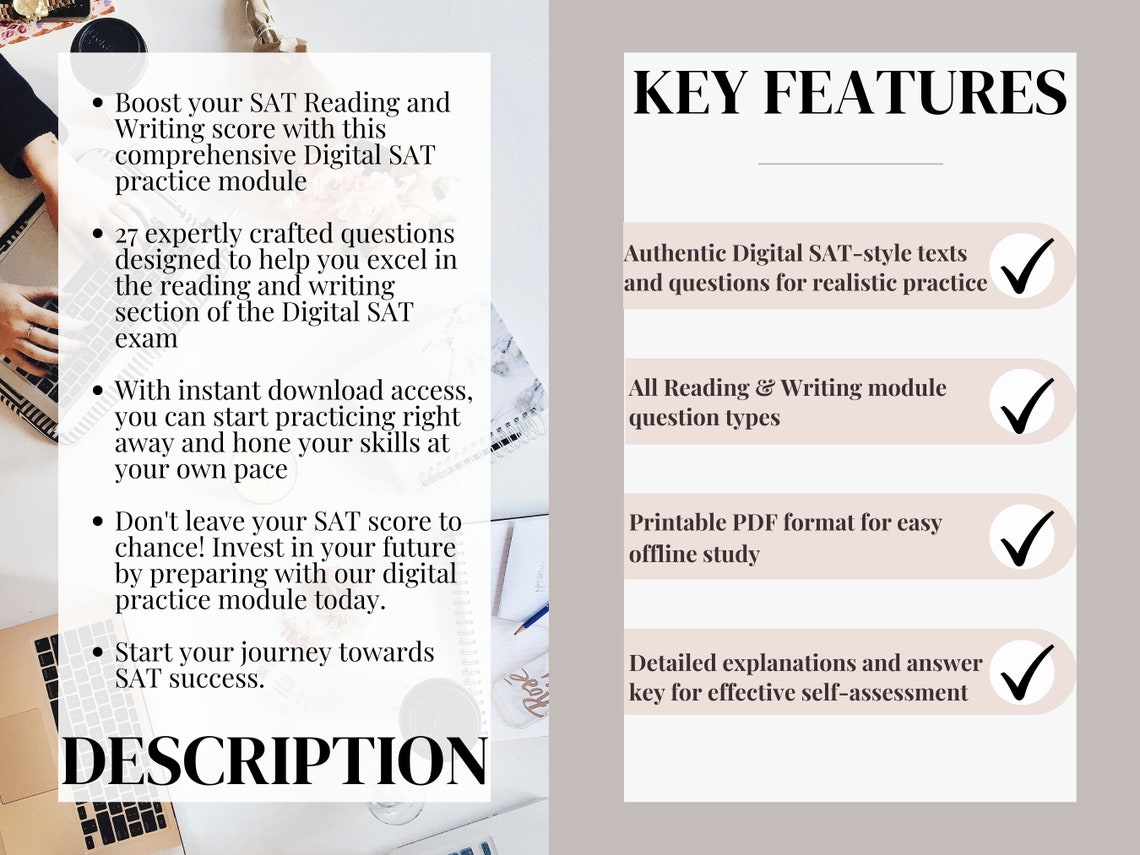 Digital SAT Reading and Writing Module All Question Types - Etsy