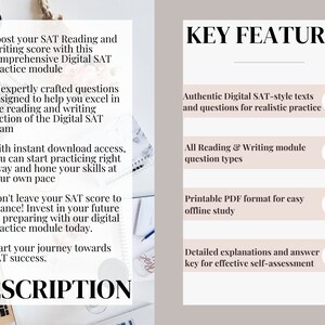 Digital SAT Reading and Writing Module - All Question Types No. 1 - Etsy