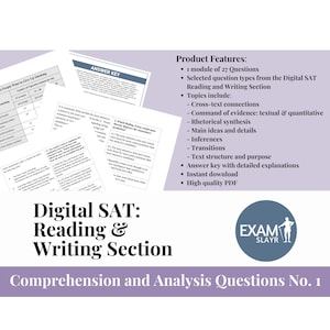 Digital SAT Reading and Writing Module - 27 Authentic Sat-style ...