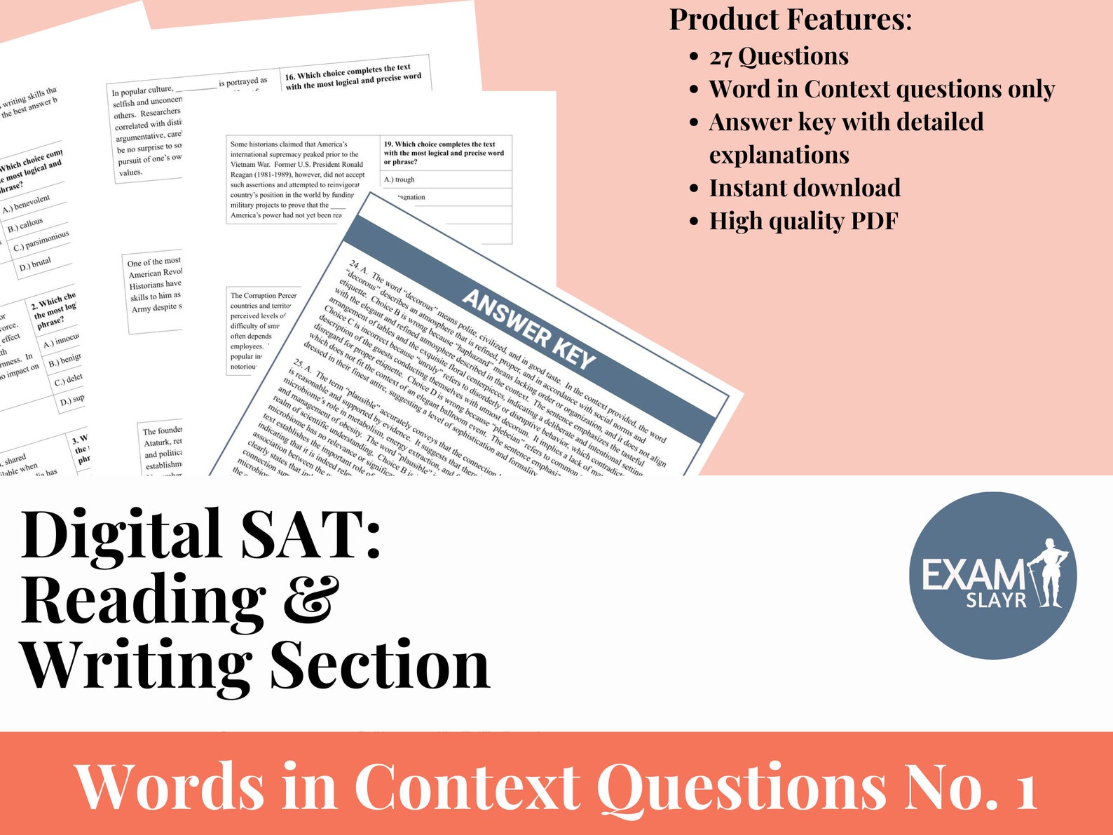 Digital SAT Reading and Writing Module 27 Authentic Digital - Etsy