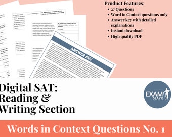 Digital SAT Reading and Writing Module Conventions of - Etsy