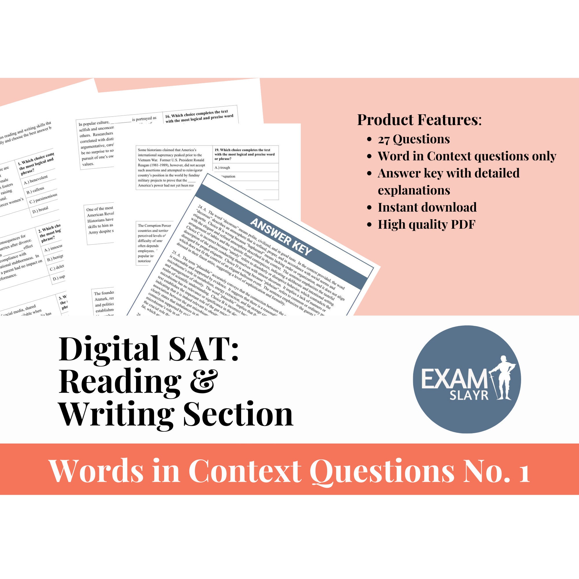 Digital SAT Reading and Writing Module - 27 Authentic Digital Sat-style ...