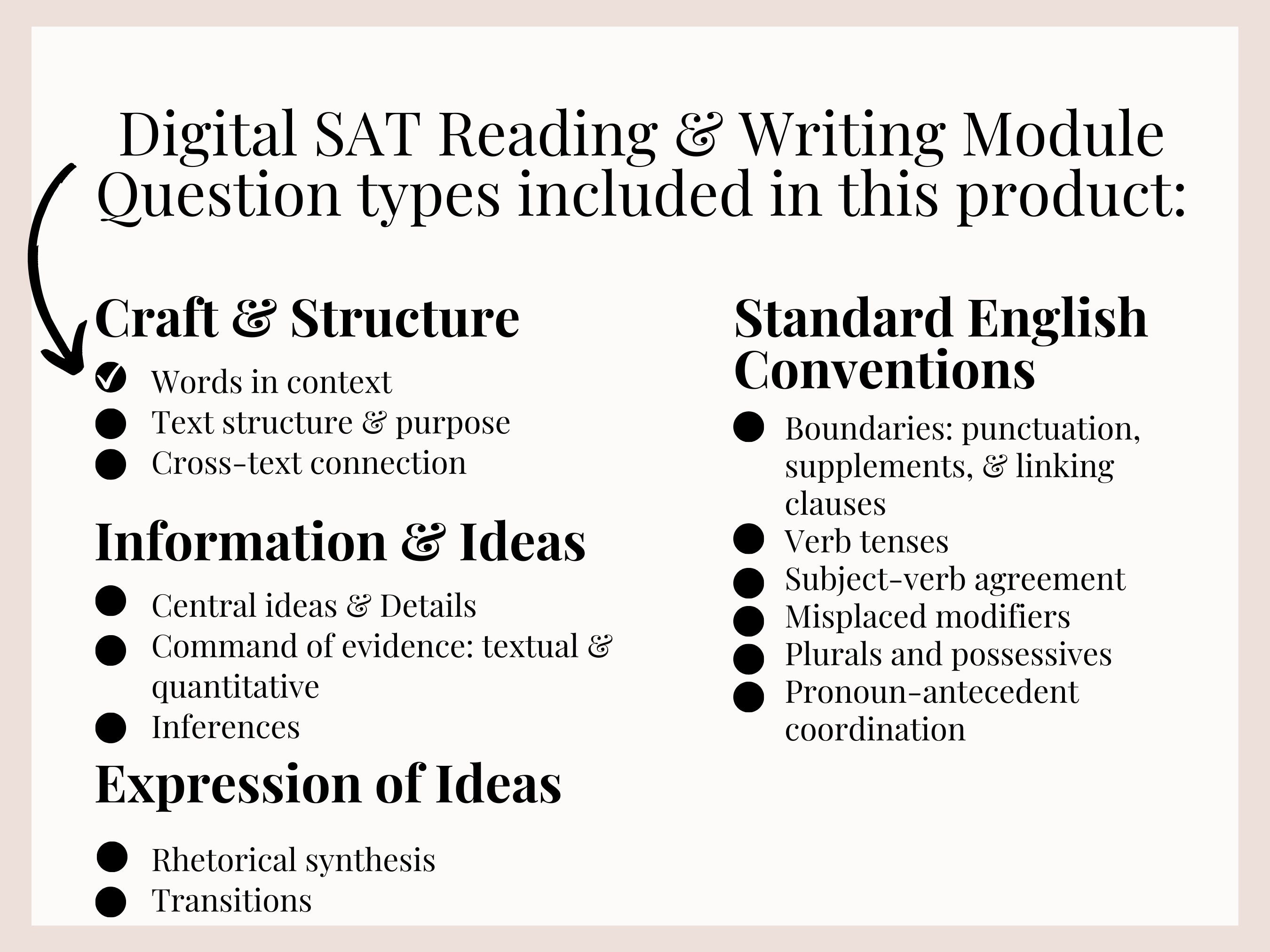 Digital SAT Reading and Writing Module - 27 Authentic Digital Sat-style ...
