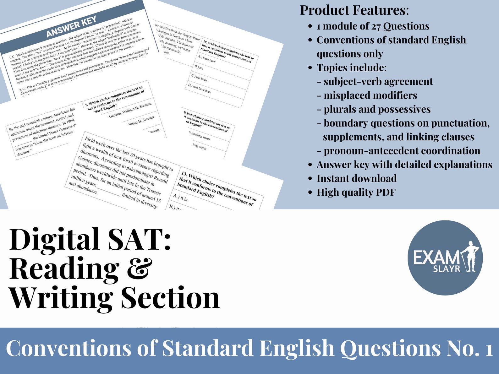 Digital SAT Reading and Writing Module Conventions of - Etsy