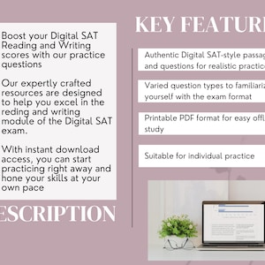 Digital SAT Reading and Writing Module - All Question Types No. 2 - Etsy