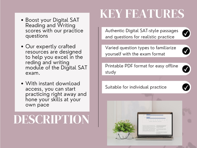 Digital SAT Reading and Writing Module - All Question Types No. 2 - Etsy