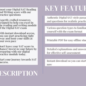 Digital SAT Reading and Writing Module - 27 Authentic Sat-style ...